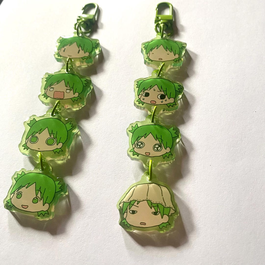 YOTSUBA&! - Glitter Acrylic Linked Charm Keychain - Etsy