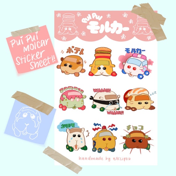 Pui Pui Molcar Sticker Sheet - Etsy