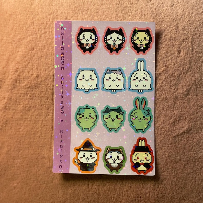 WATERPROOF Assorted Chiikawa Sticker Sheet - Holographic and Matte - Etsy