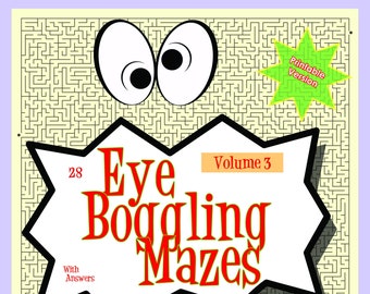 All New Mazes Instant Download 20 Printable Puzzles With Solutions for ...