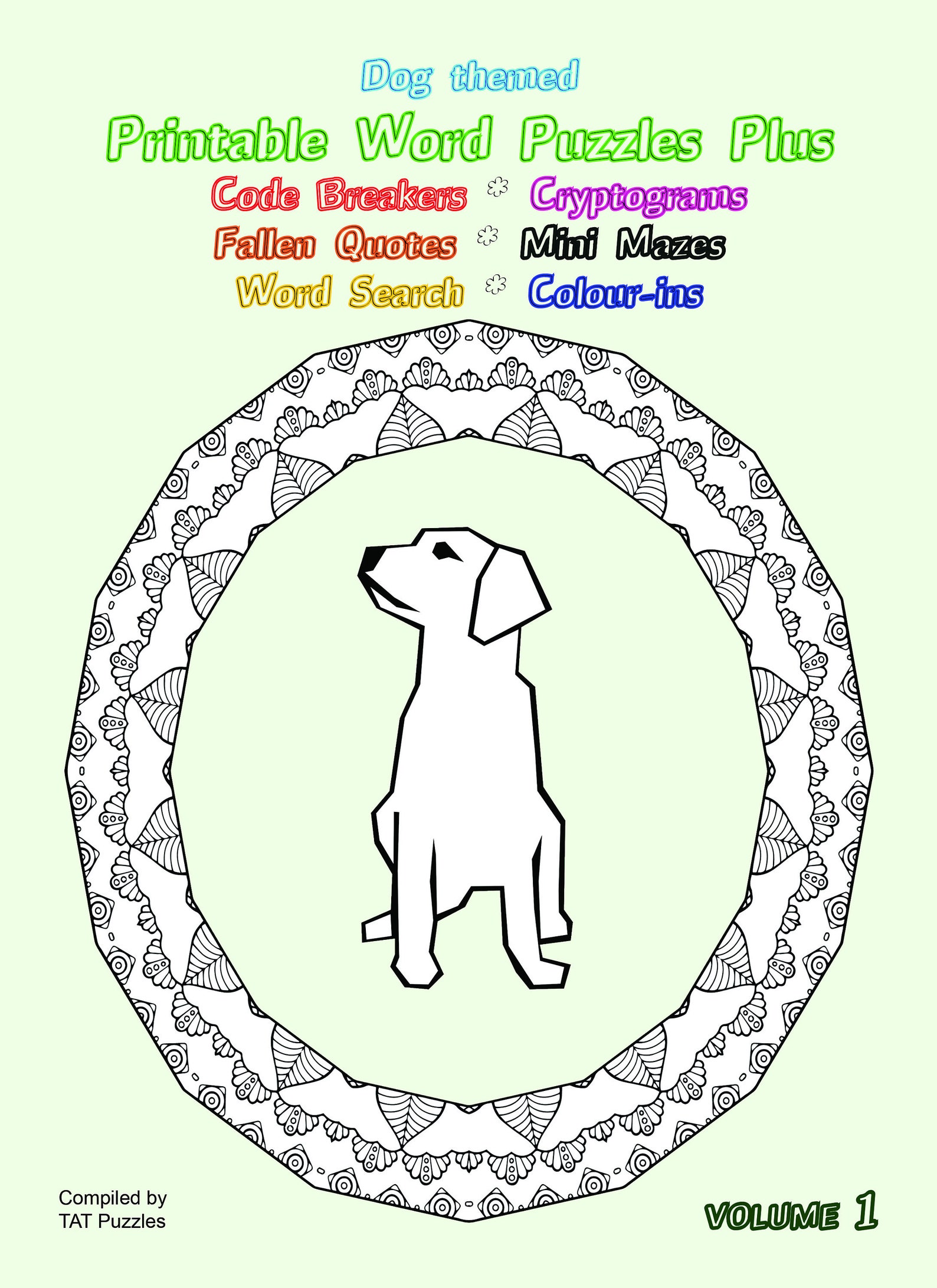 Dog Themed Printable Word Puzzles With Bonus Colour-ins Volume 1 - Etsy
