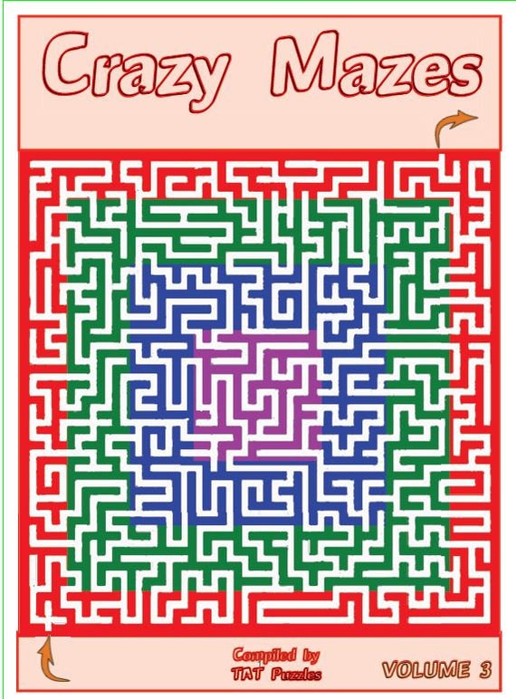 All New Mazes Printable Puzzles With Solutions for Adults - Etsy