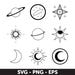 Astral Icons SVG, Digital Clipart Collection, Circle Frame SVG ...