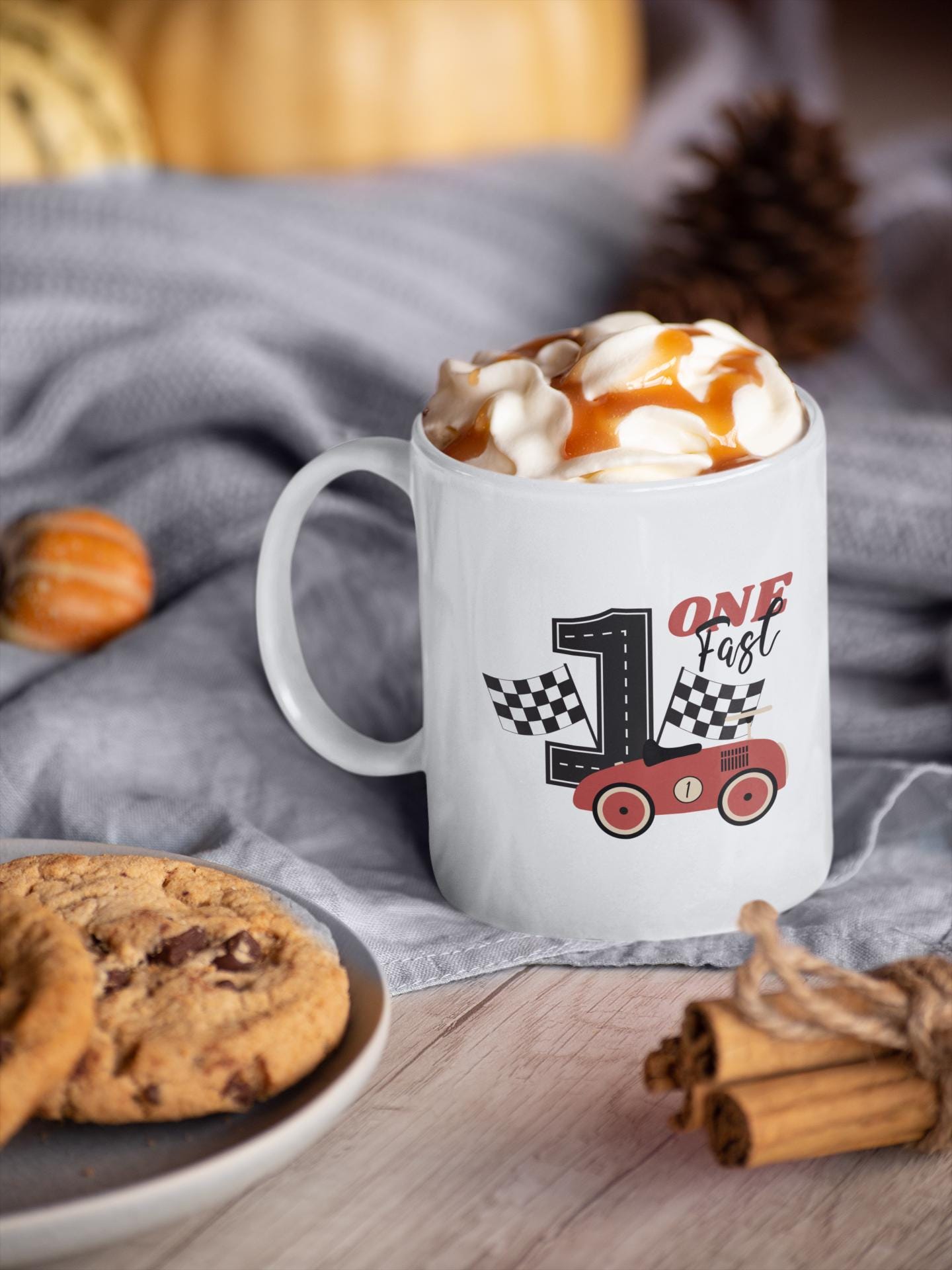 One Fast Birthday SVG - Red Race Car First Birthday Design With ...