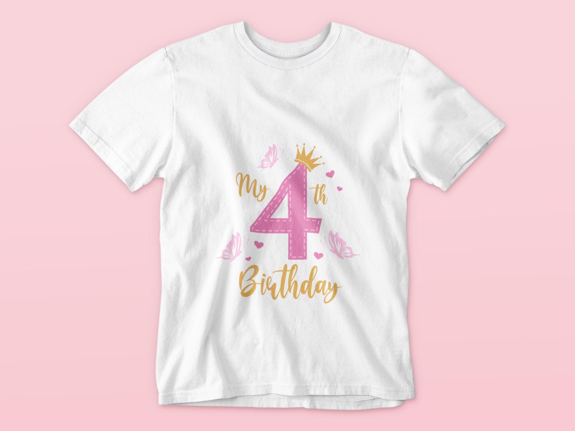 4th Birthday Princess SVG Design, Princess Birthday Design, Fourth ...