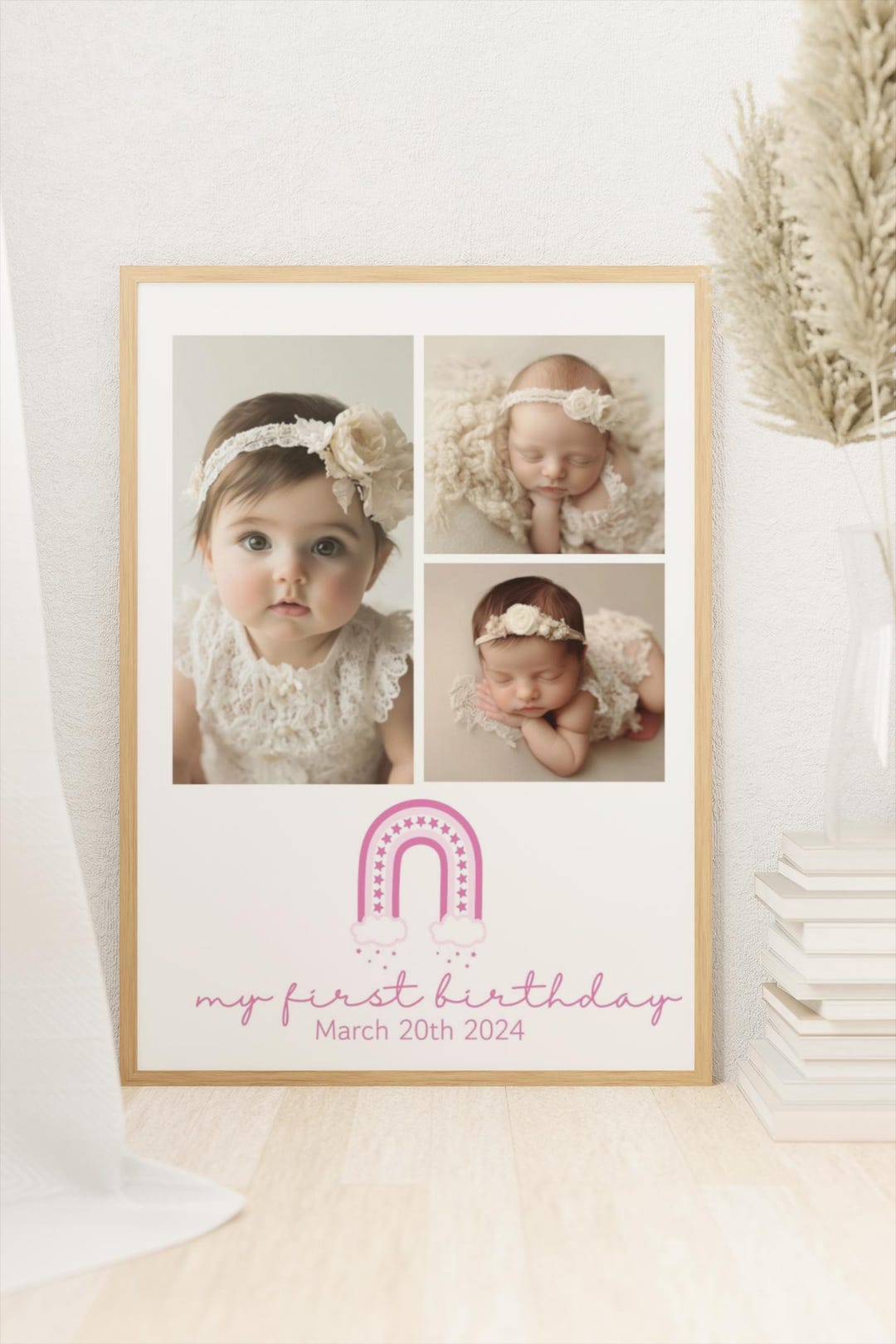 First Birthday Collage Canva Template, Baby’s First Birthday, Birthday ...