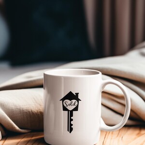 Sold Key With House Design SVG, Real Estate Themed Clipart SVG, Sold ...