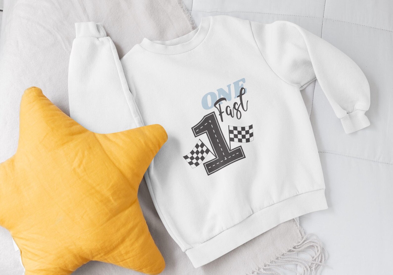 One Fast Birthday SVG - Race Car Themed First Birthday Design With ...