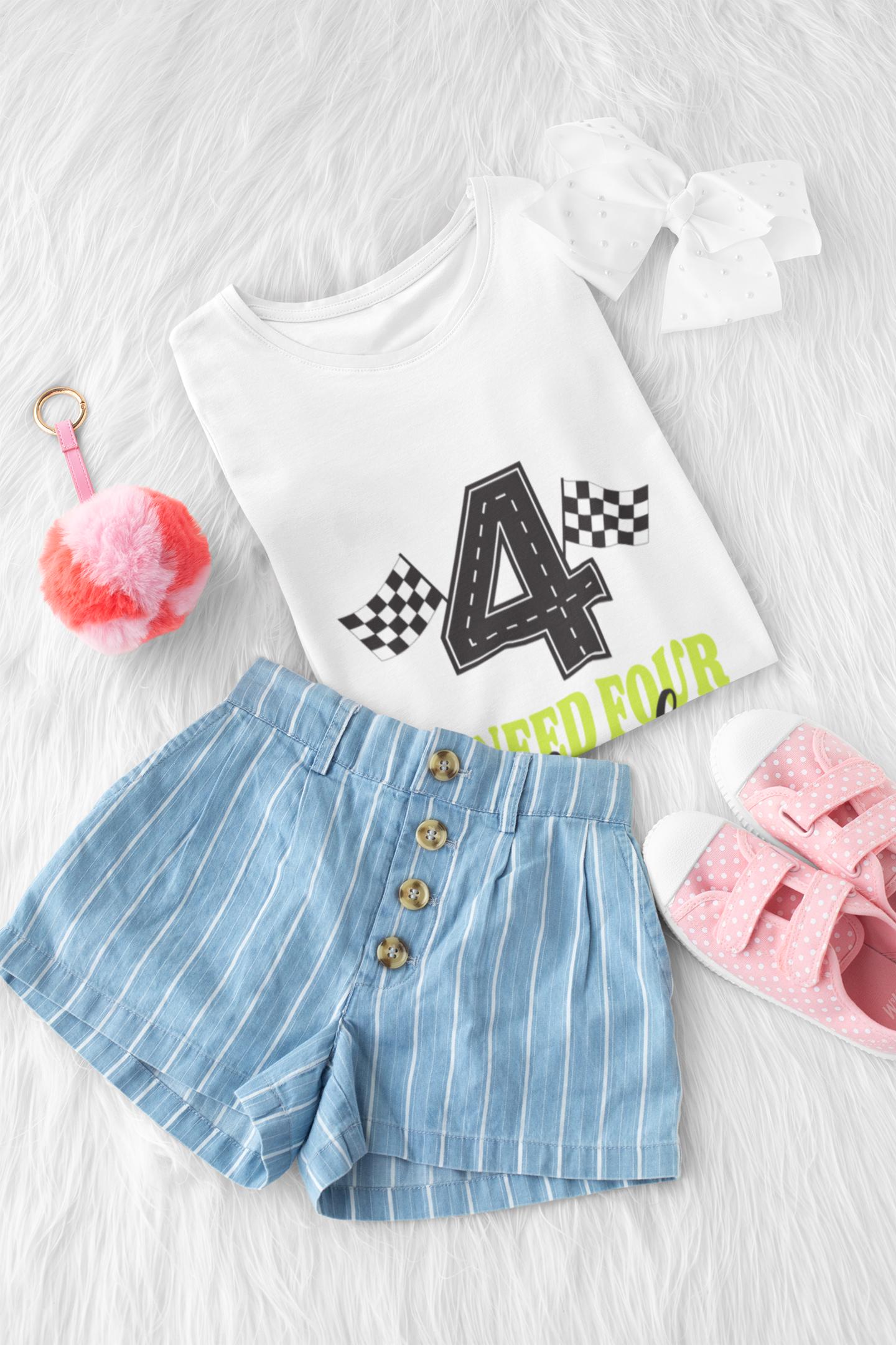 Need Four Speed SVG – 4th Birthday Racing Car SVG – Race Track Number 4 ...