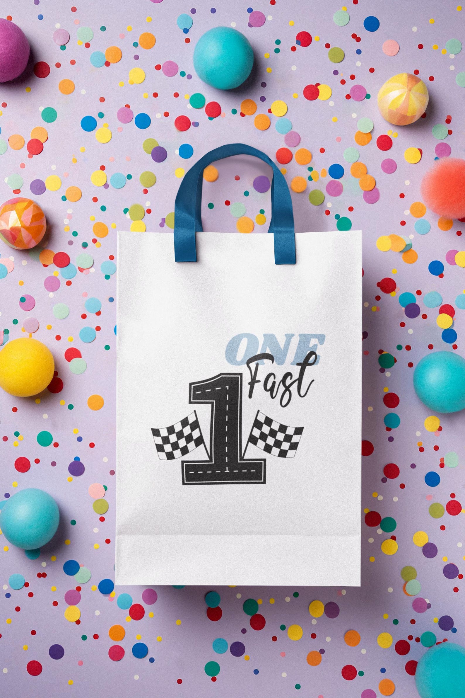 One Fast Birthday SVG - Race Car Themed First Birthday Design With ...