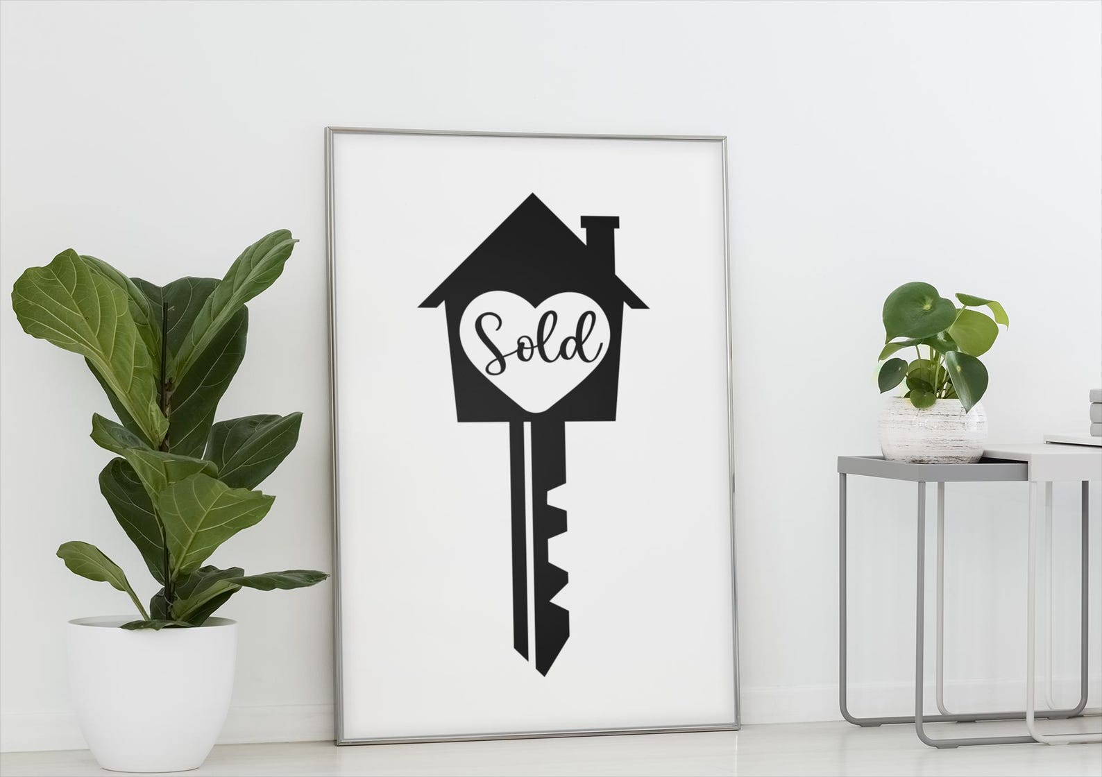 Sold Key With House Design SVG, Real Estate Themed Clipart SVG, Sold ...