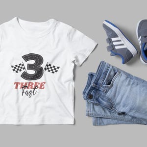 Three Fast Svg, Race Car Birthday SVG Design for 3rd Birthday Party ...