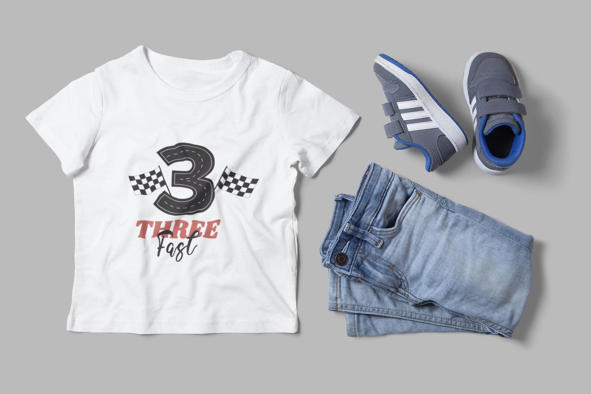 Three Fast Svg, Race Car Birthday SVG Design for 3rd Birthday Party ...