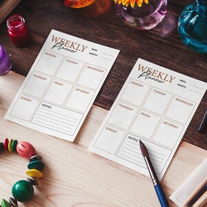 Blank Calendar SVG, Digital Weekly Calendar Vector, Digital Weekly ...