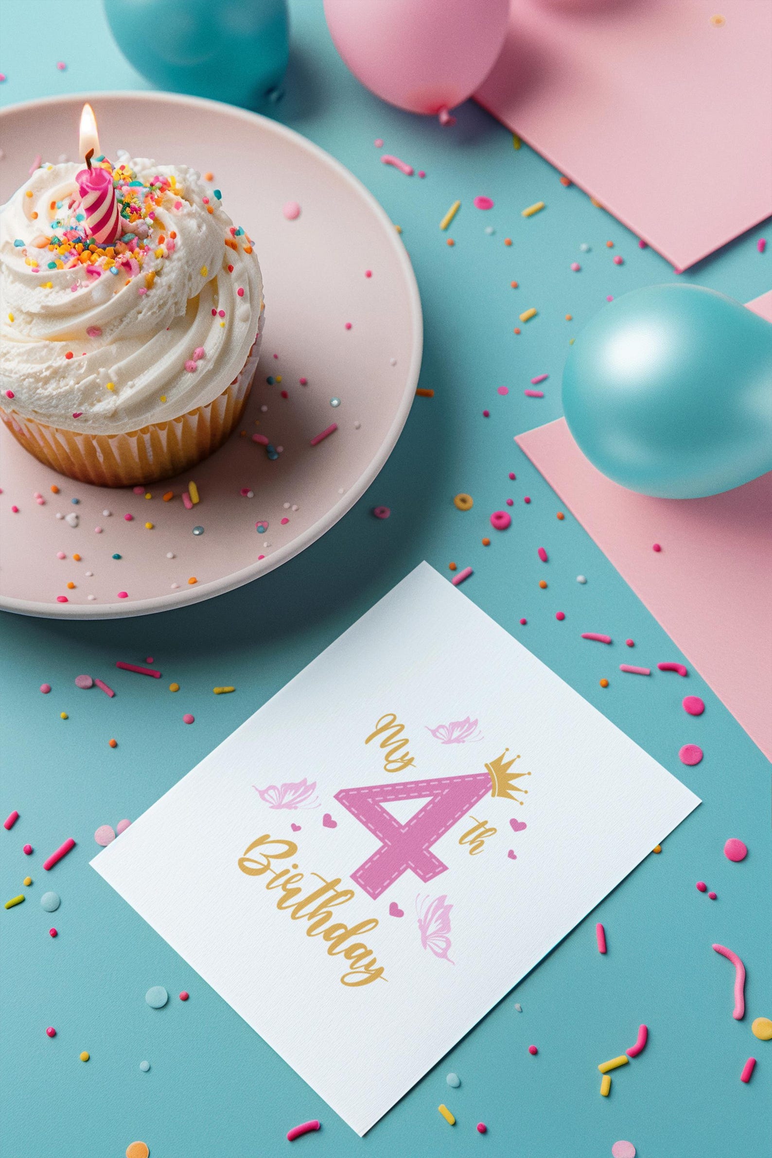 4th Birthday Princess SVG Design, Princess Birthday Design, Fourth ...