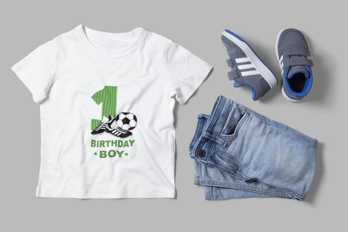Football Birthday SVG, First One Svg, Birthday Boy Soccer Theme, 1st ...