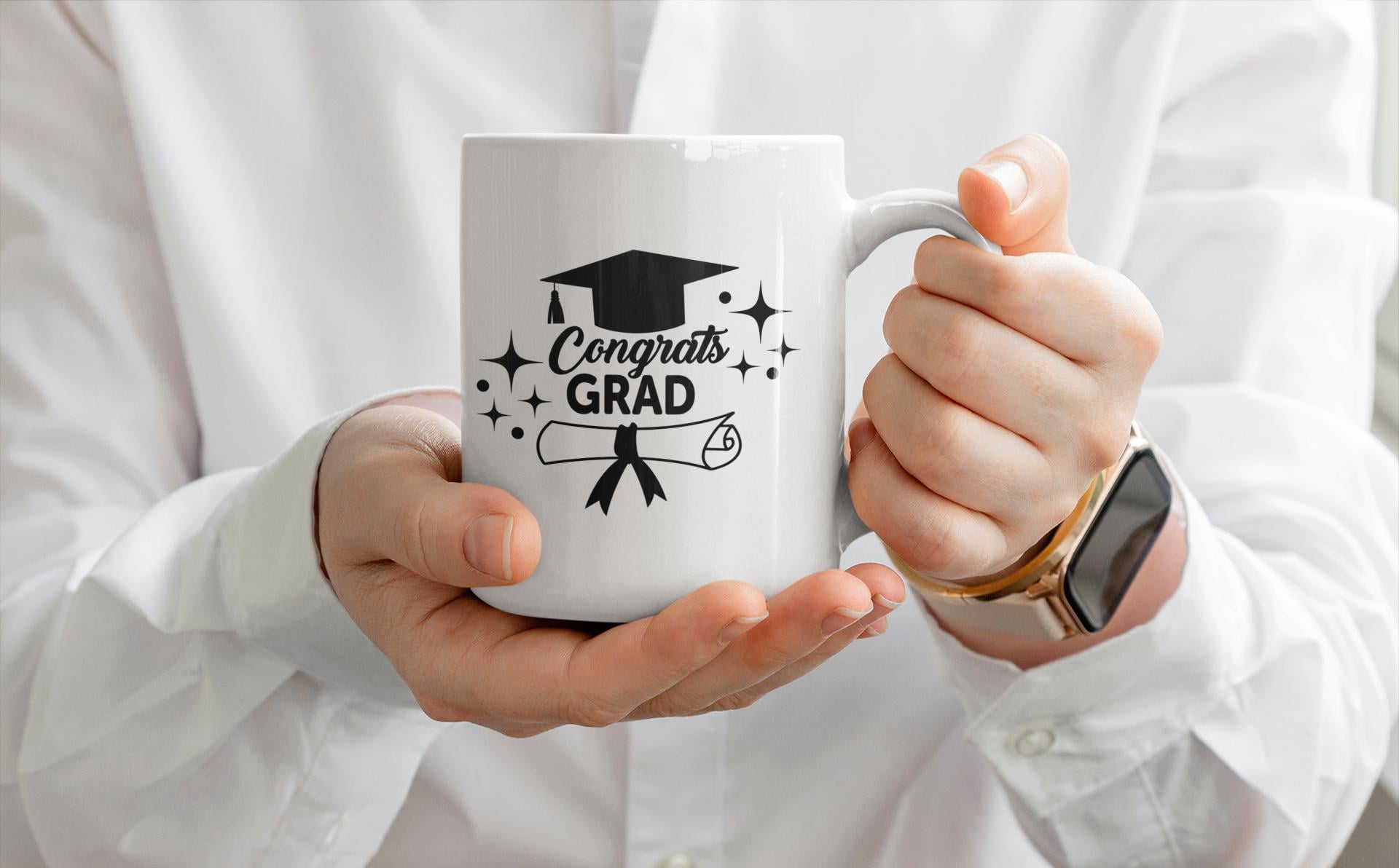 Congrats Grad Graduation Design - Diploma, Cap, and Sparkles - Digital ...