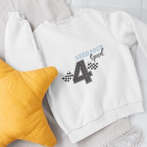 Need Four Speed Race Car Birthday SVG – Road Number 4 With Checkered ...