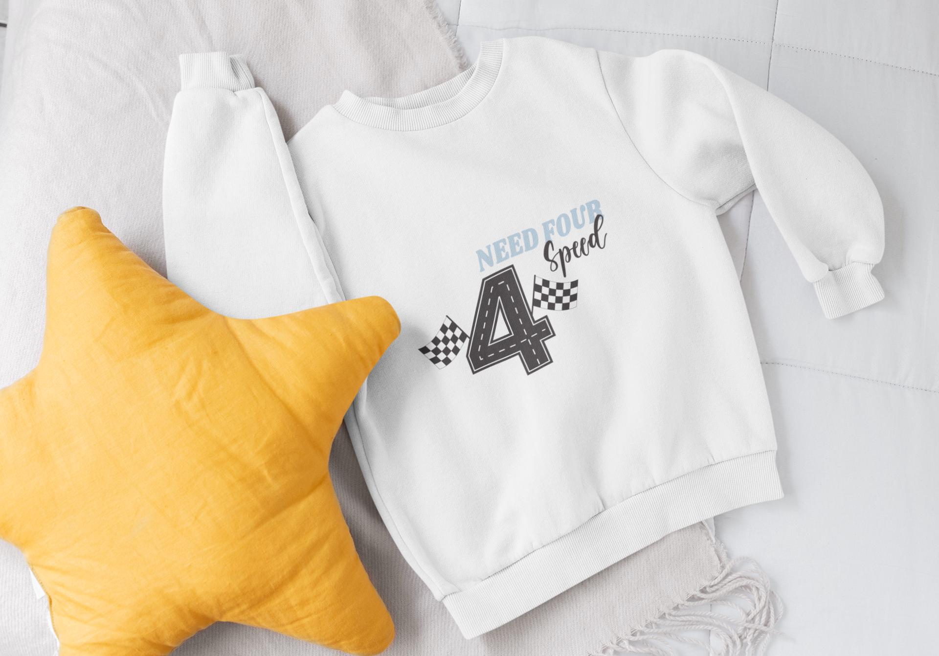Need Four Speed Race Car Birthday SVG – Road Number 4 With Checkered ...
