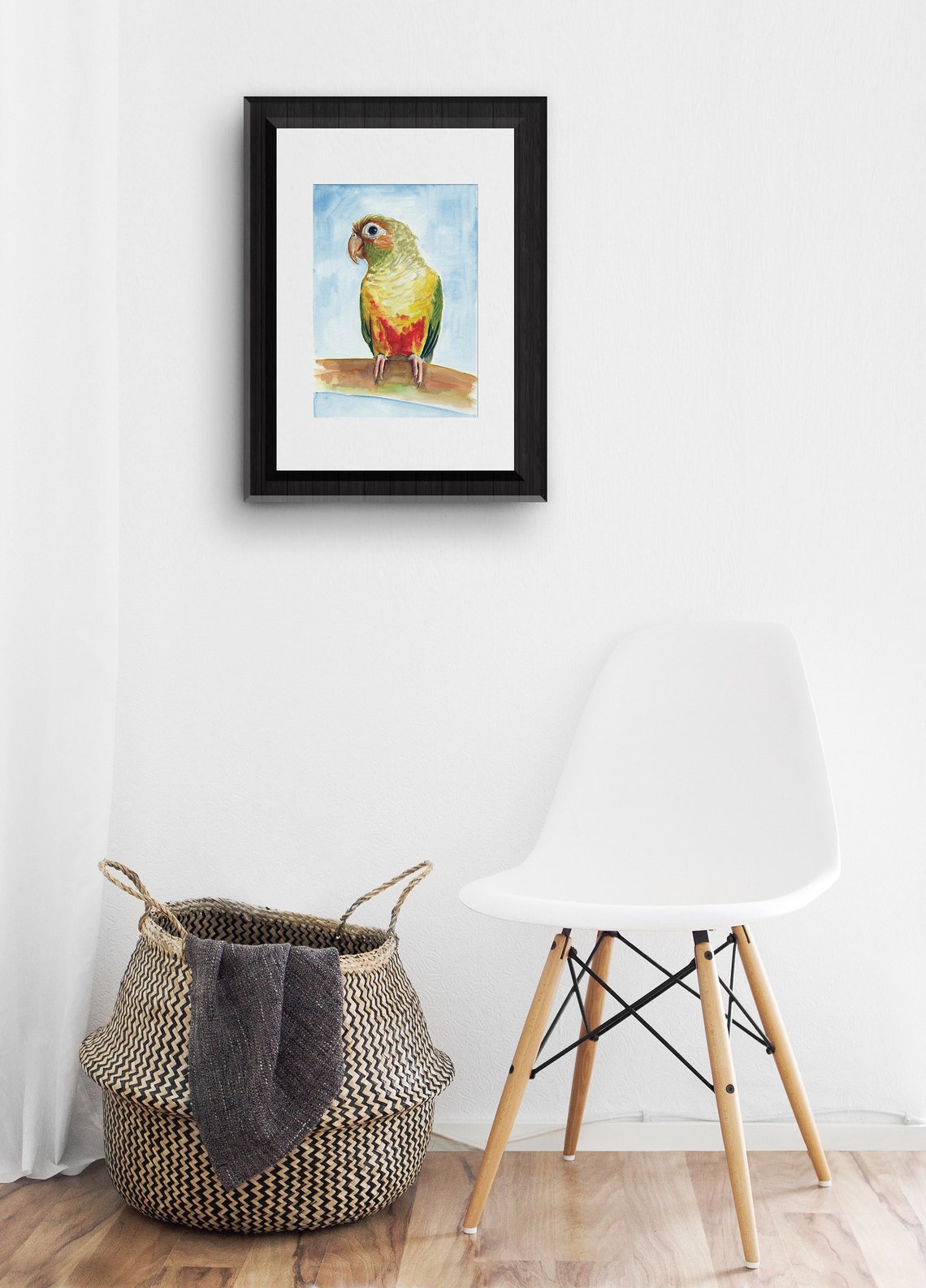 Conure Parrot Original Watercolor Painting Print - Etsy