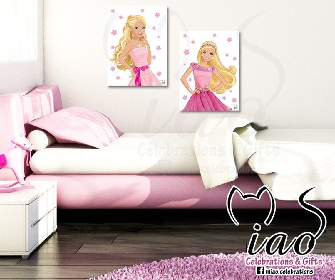 Barbie Wall Art, Barbie Doll Decor, Barbie Print, Barbie Room, Barbie ...