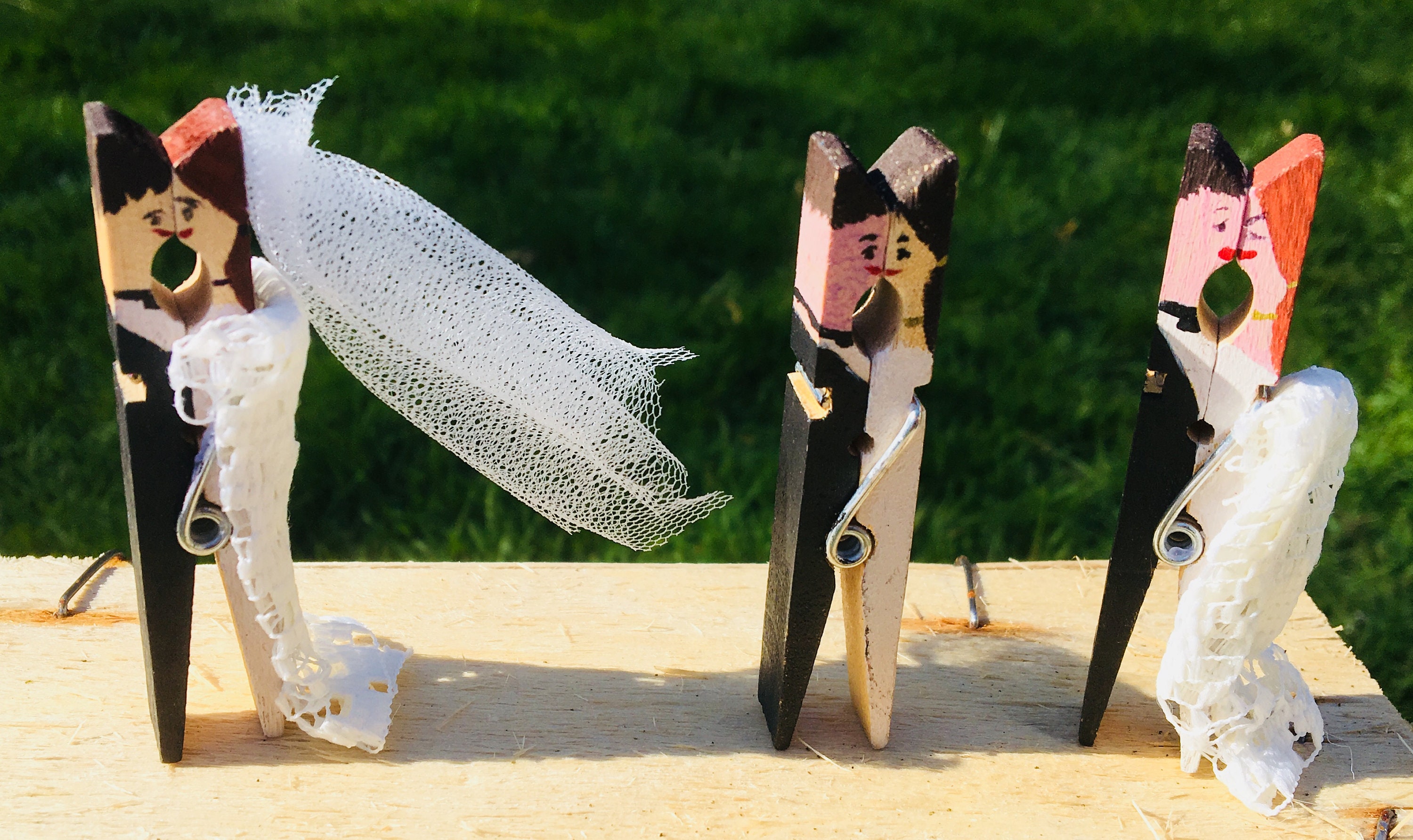 Peg Bride & Groom Wedding Peg Hand Painted - Etsy