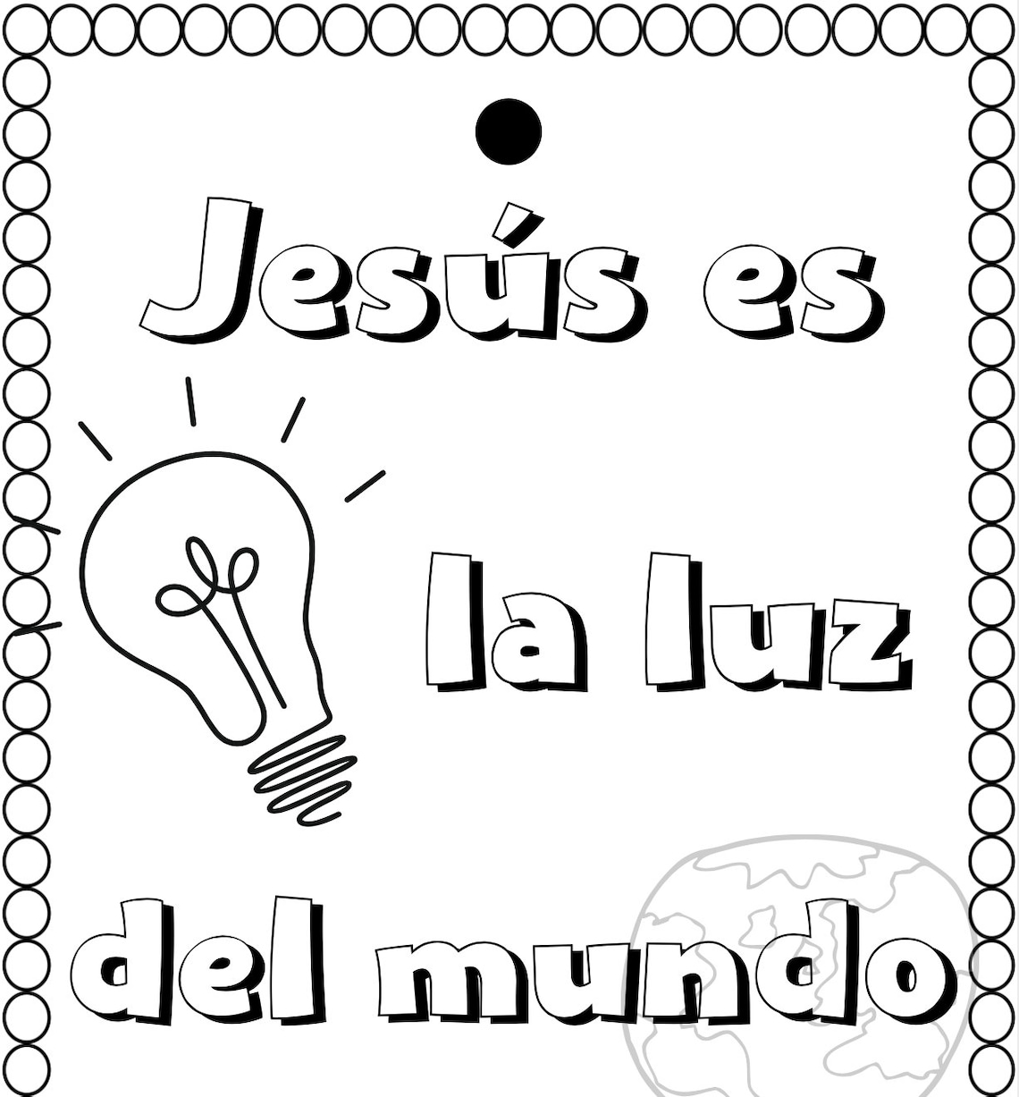 SPANISH Coloring Sheet jesus is the Light of the World - Etsy Canada