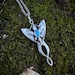 Elven Star Fantasy Opal Pendant, Mystical Silver Elf Jewelry With ...