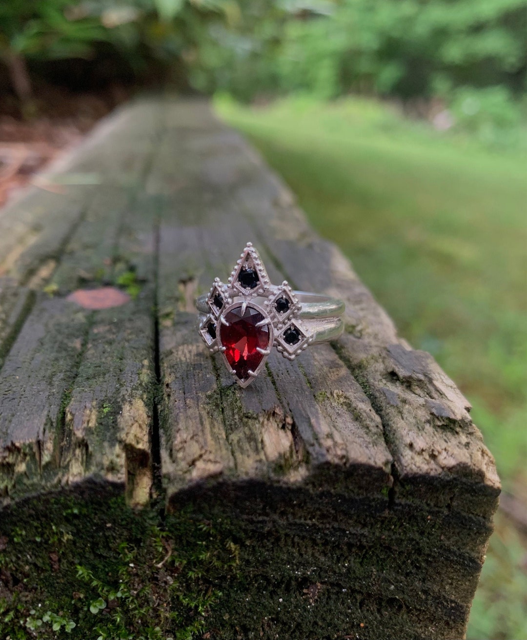 Vampire Jewelry Carmilla Styled Ring in 14k Gold or Sterling Silver ...
