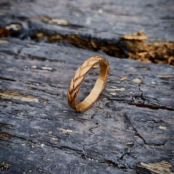 Wheat Pattern Ring - Etsy