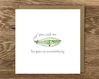 Happy Anniversary Card Two Peas in a Pod Happy - Etsy