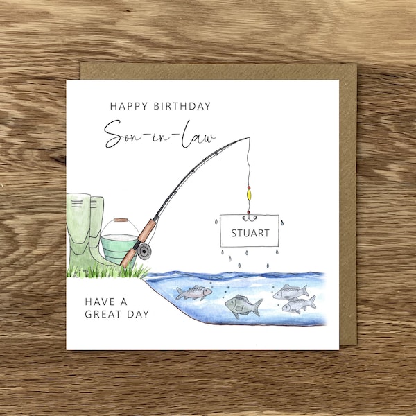 Fishing Hobby Card - Etsy