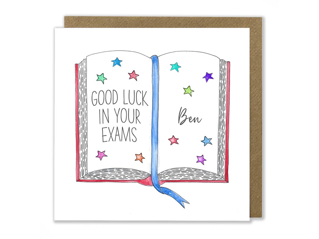 Personalised Good Luck Exam Card, Exam Luck Card, Good Luck Card - Etsy