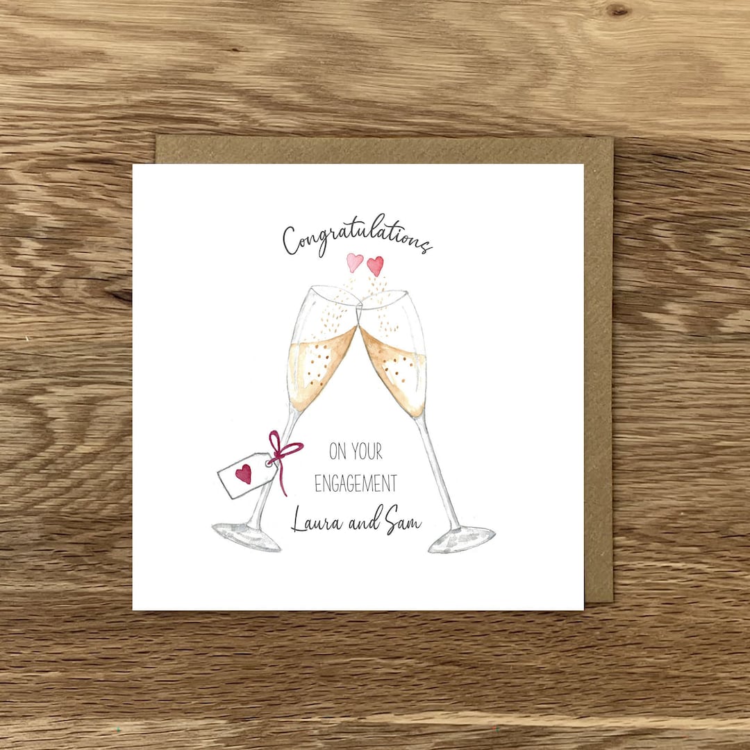 Personalised Engagement Card Congratulations on Your - Etsy