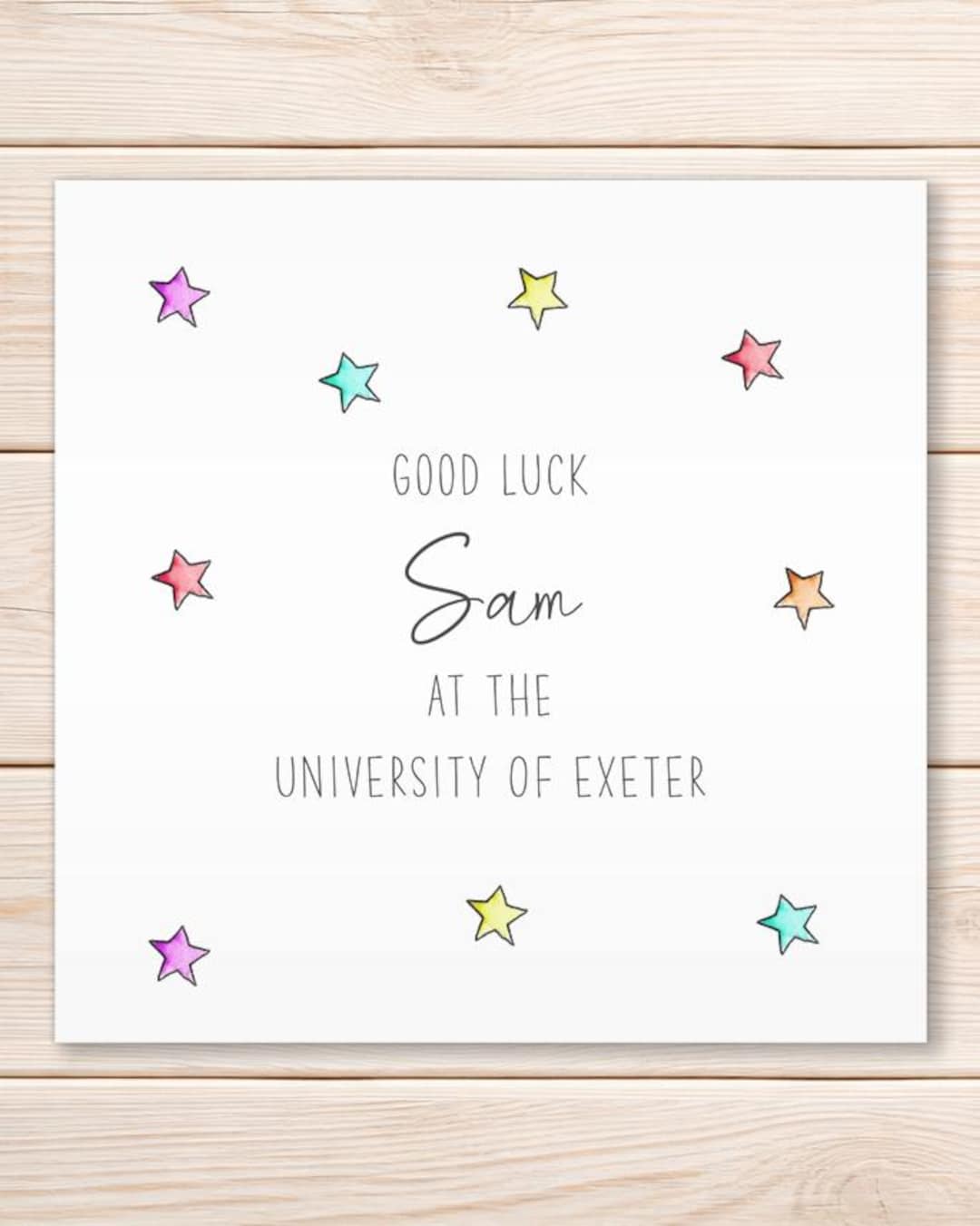 Personalised University Card, Starting University, Good Luck Card, Good ...
