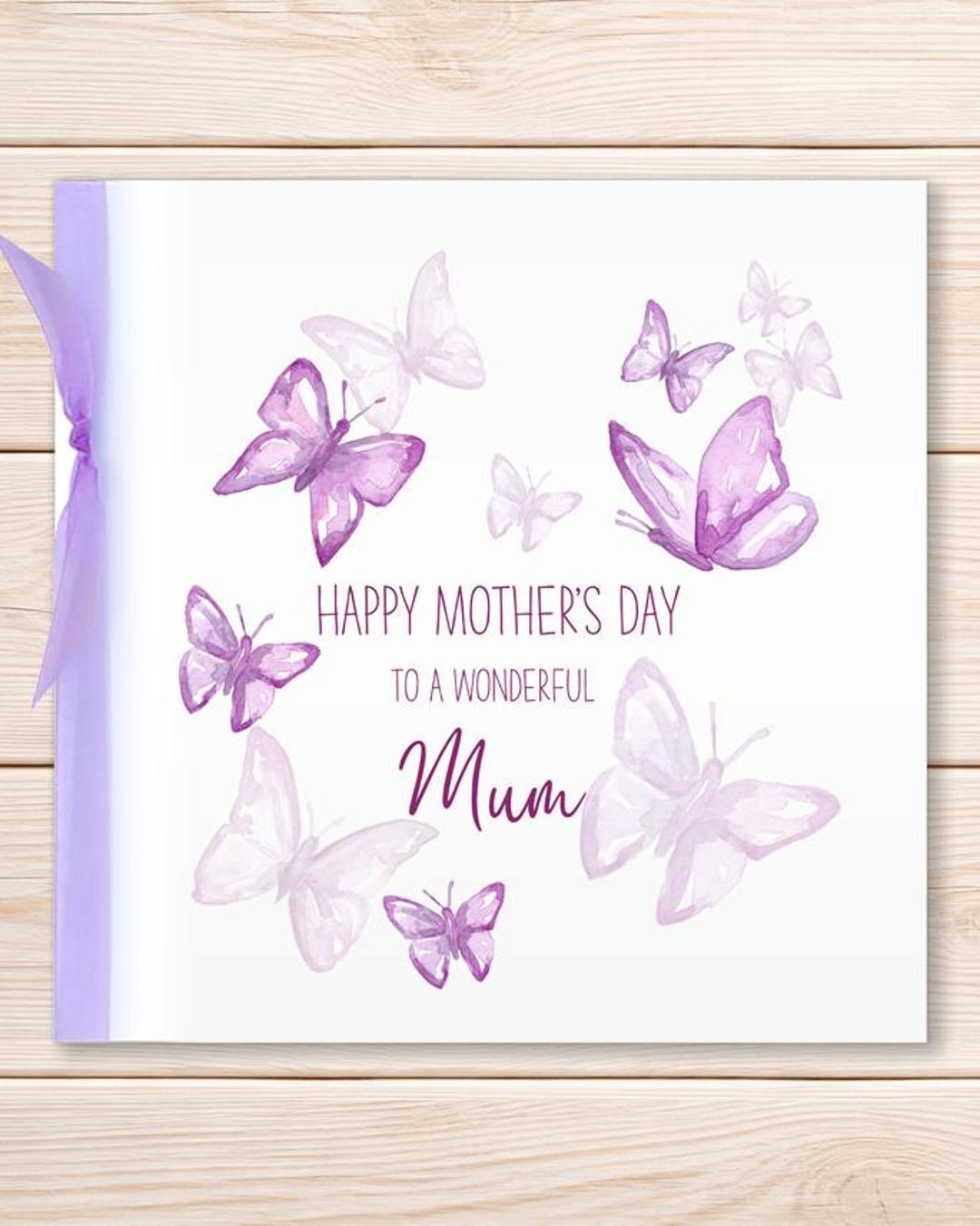Mother's Day Card, Butterflies, Butterfly, Mothering Sunday Greeting ...
