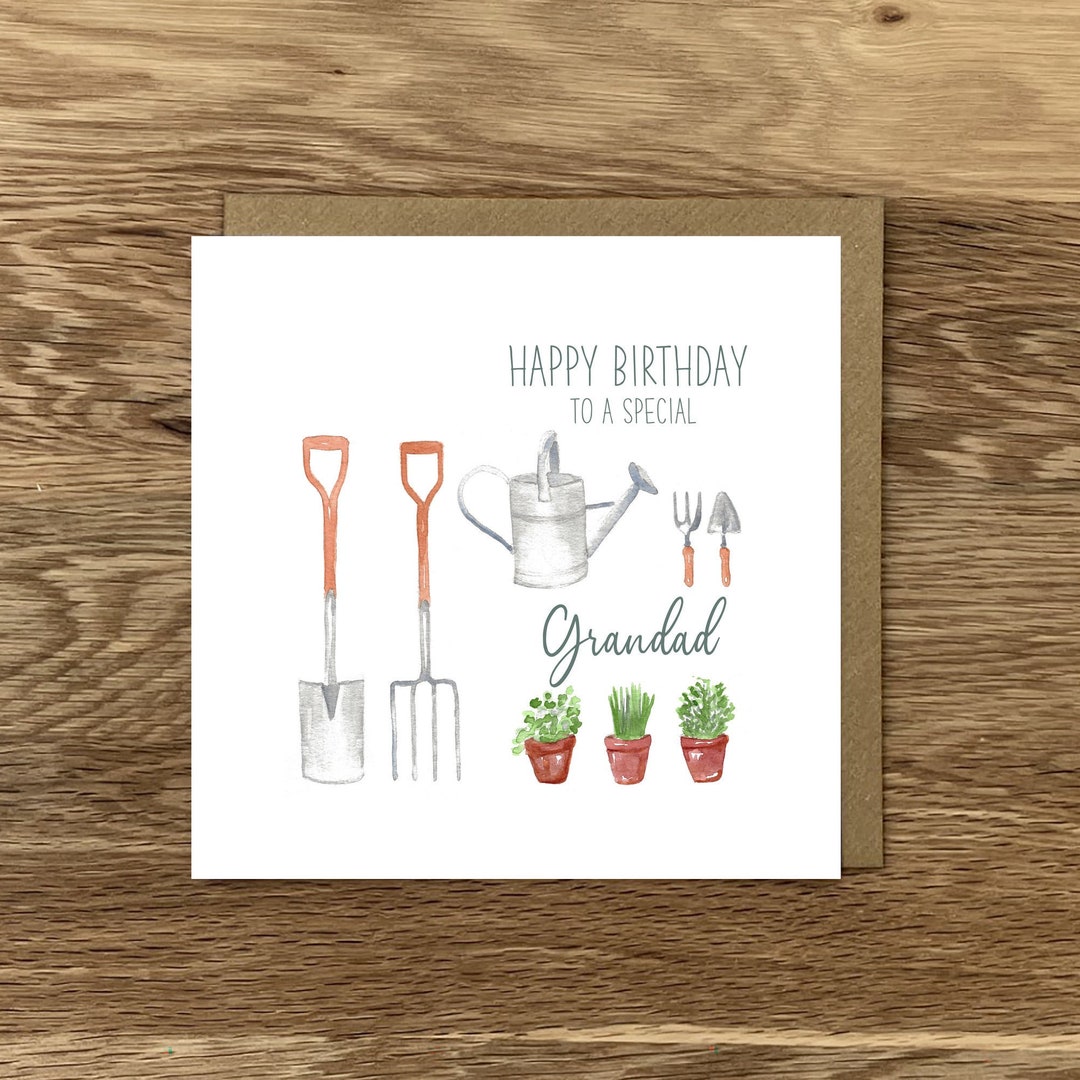 Gardening Birthday Card Happy Birthday Card Gardener Card - Etsy