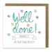 Personalised Well Done Card, Congratulations Card, Exam Results Card ...