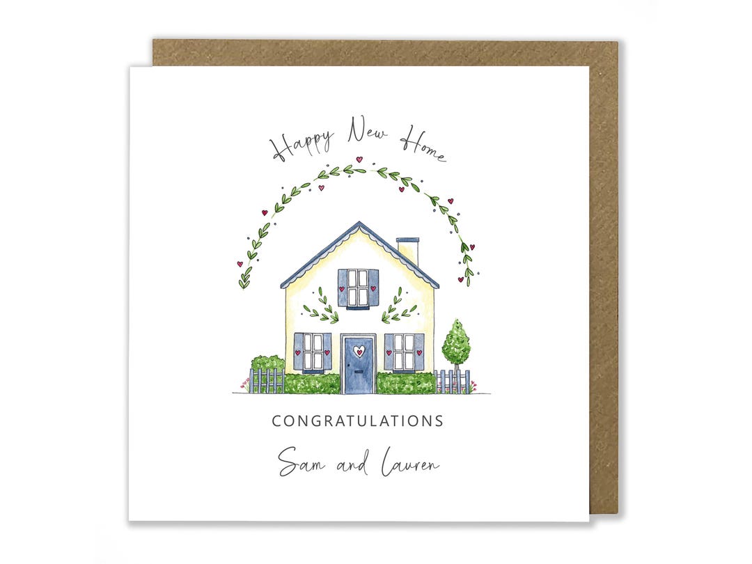Personalised New Home Card, Congratulations Card, Moving House Card ...