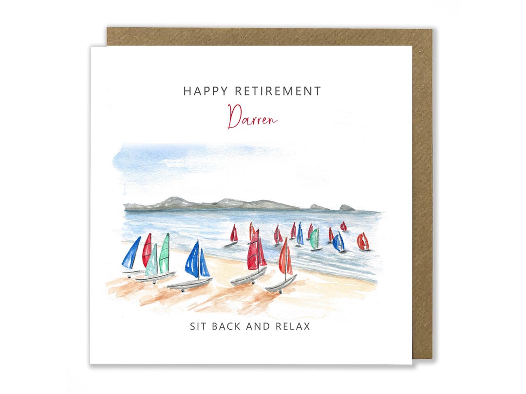Personalised Retirement Sailing Card, Happy Retirement, Congratulations ...