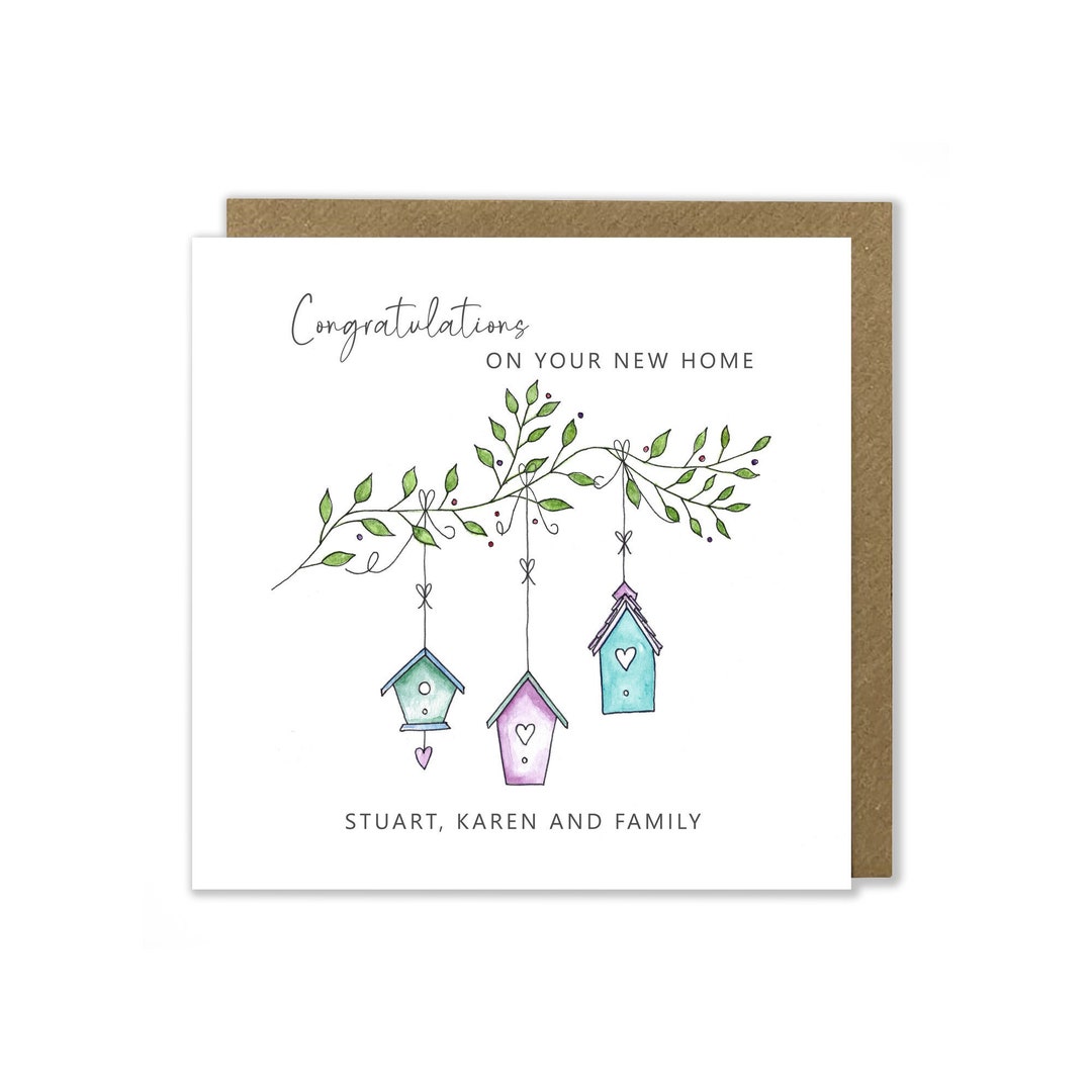 Personalised New Home Card, Congratulations Card, Moving House Card ...