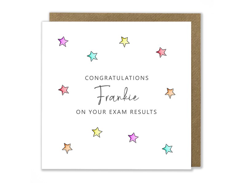 Personalised Well Done Card, Stars, Congratulations Card, Exam Results ...