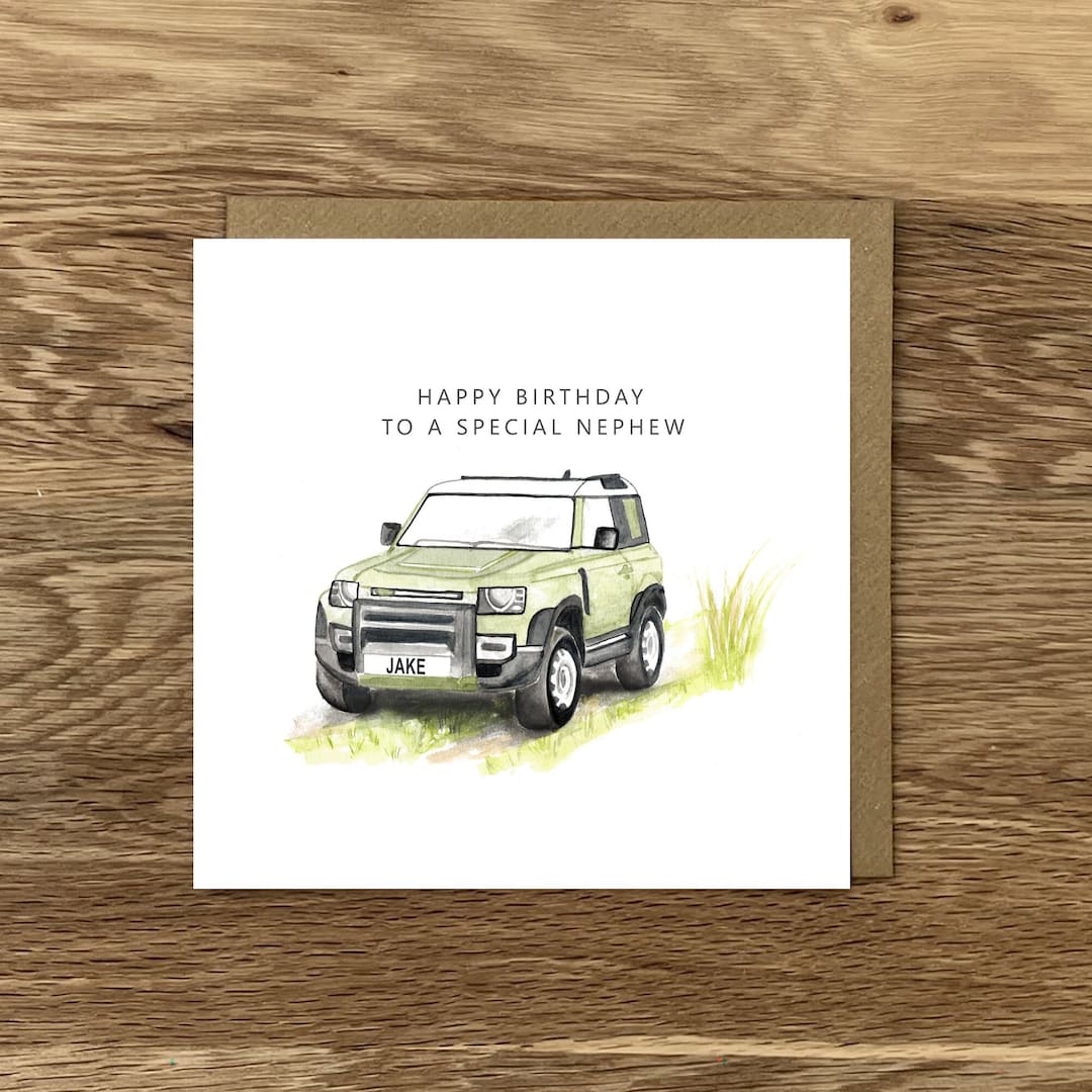 Personalised Land Rover Defender Card Car Birthday Card - Etsy