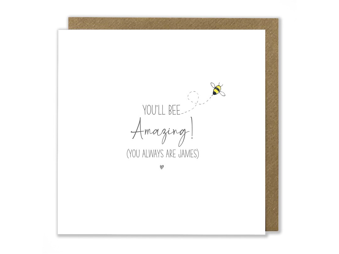 Personalised Amazing Card, You Are Amazing Card, You'll Be Amazing, Bee ...