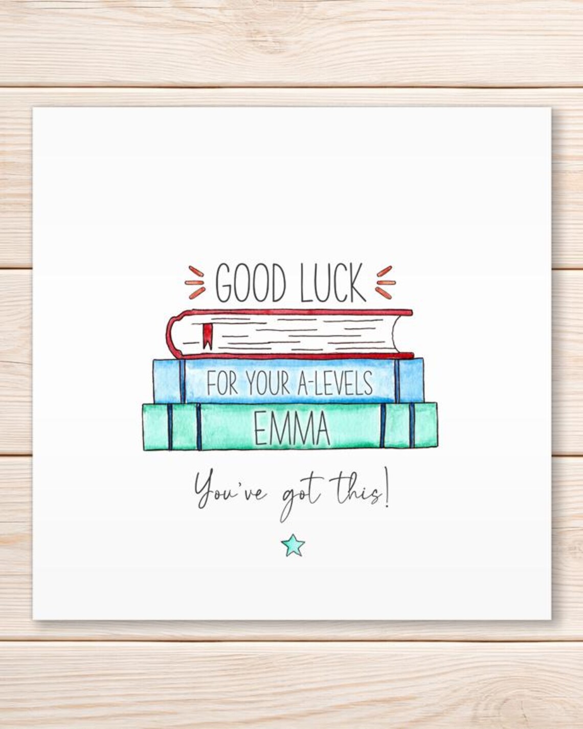 Personalised Good Luck Card, for Your Exams, Sats, Gcses, A-levels ...