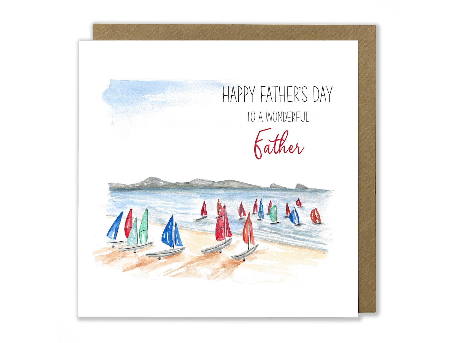 Father's Day Sailing Card, Father's Day, Boats, Sun, Beach, Sea ...