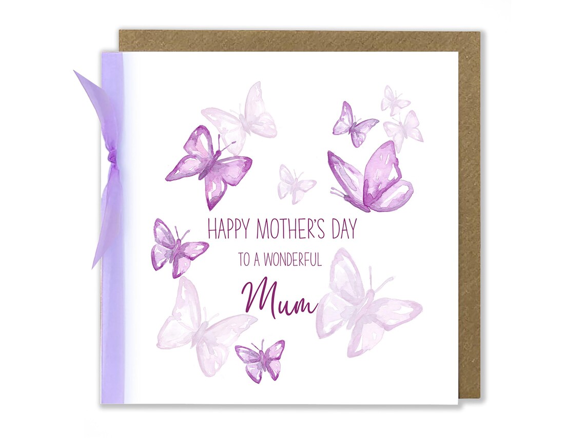 Mother's Day Card, Butterflies, Butterfly, Mothering Sunday Greeting ...