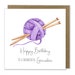 Personalised Knitting Birthday Card, Male Knitting Card, Male Knitter ...
