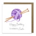 Personalised Knitting Birthday Card, Male Knitting Card, Male Knitter ...