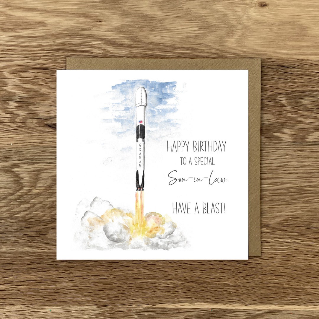 Personalised Space Rocket Birthday Card Rocket Launch Card - Etsy